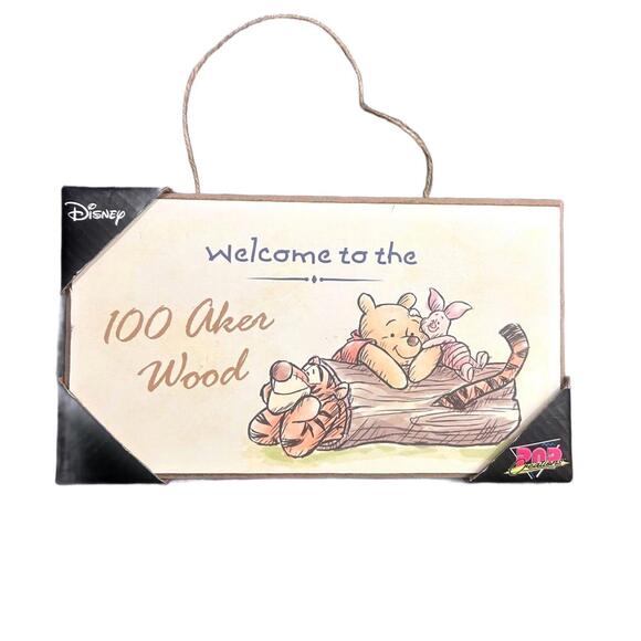 Disney | Accents | Disney 0 Aker Wood Wall Sign 912 512 Charming Pooh ...